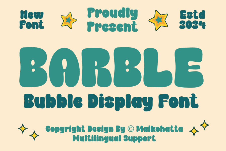 BARBLE Font · 1001 Fonts
