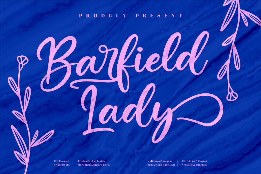 Barfield Lady Font Family · 1001 Fonts