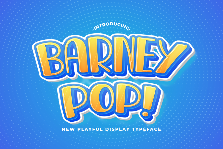 BARNEY POP Font · 1001 Fonts