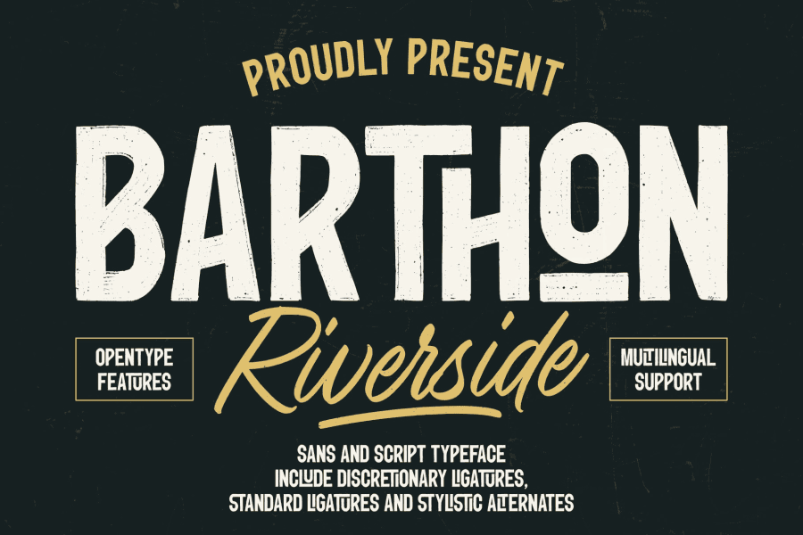 Barthon Riverside Font Family · 1001 Fonts