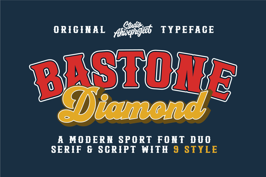 Bastone Diamond Script Demo Font · 1001 Fonts