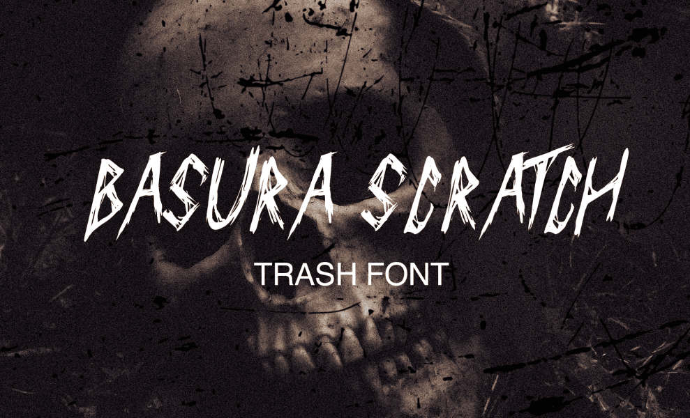 Basura Scratch Font Family · 1001 Fonts
