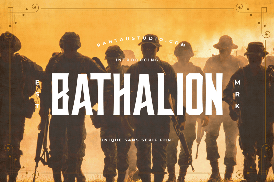 Bathalion Font · 1001 Fonts