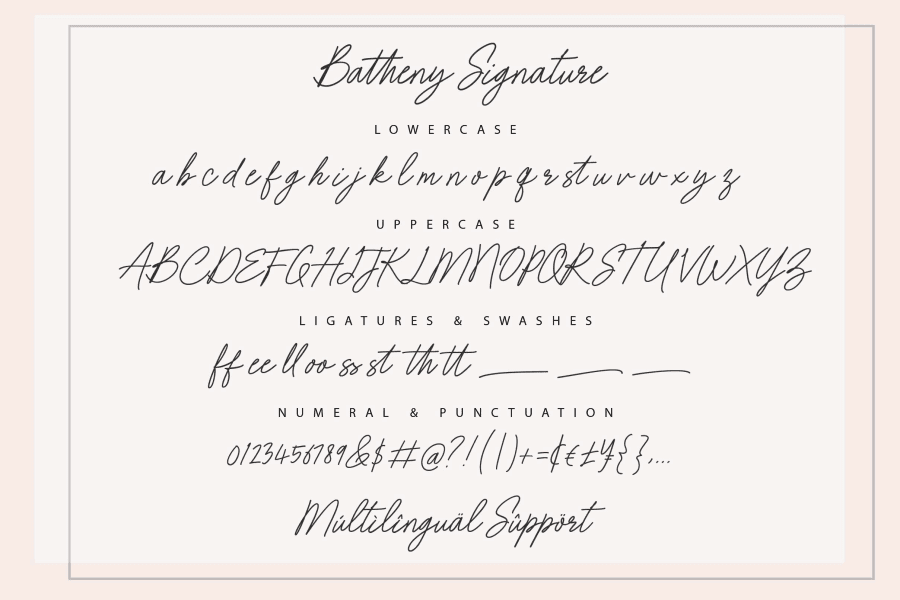 Batheny Signature Font · 1001 Fonts