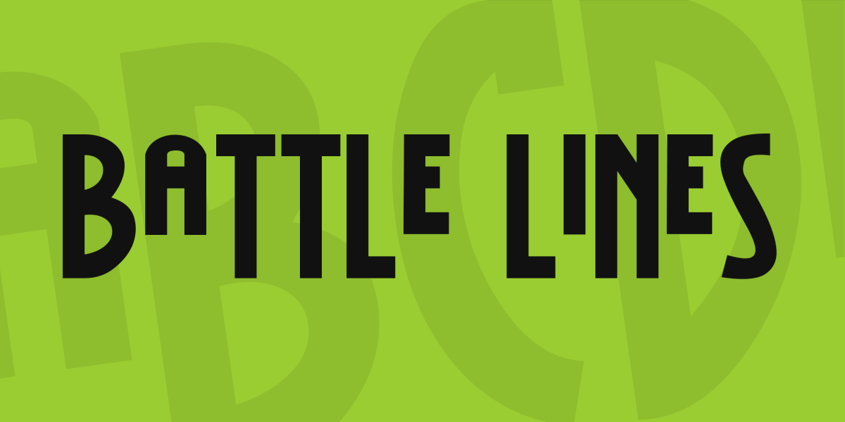 Battle Lines Font · 1001 Fonts