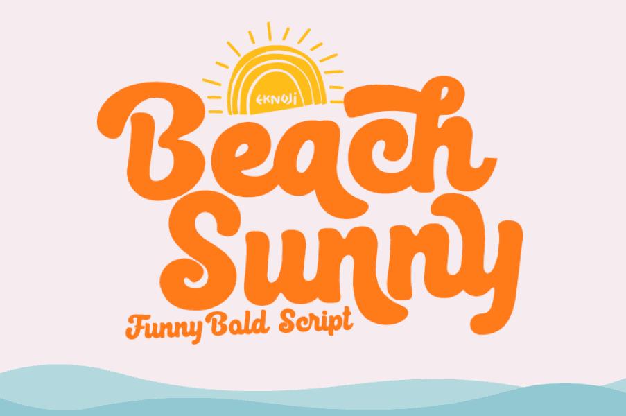 Beach Sunny Font · 1001 Fonts