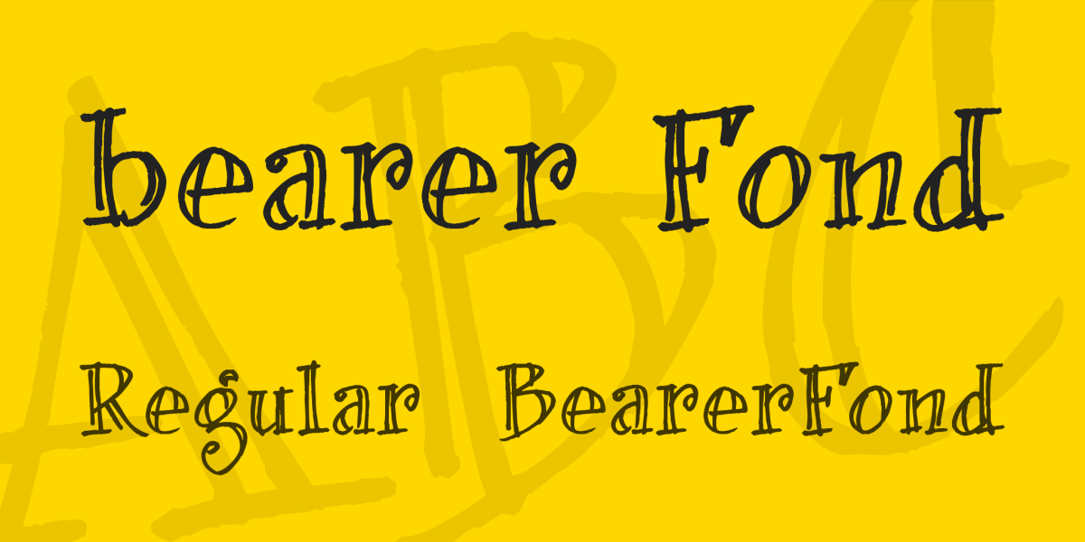 bearer Fond Font Family · 1001 Fonts