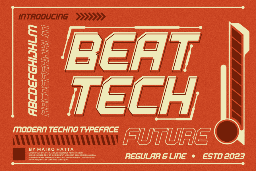 BEAT TECH Font Family · 1001 Fonts