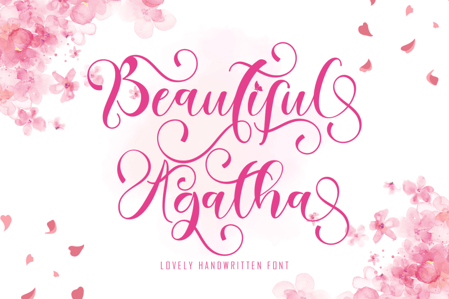 Beautiful Agatha Font · 1001 Fonts