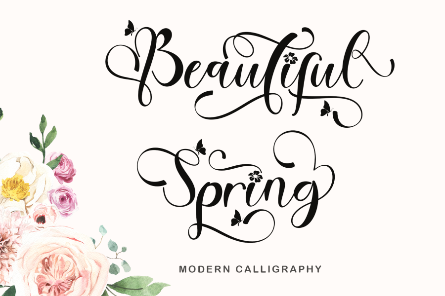 Beautiful Spring Font · 1001 Fonts