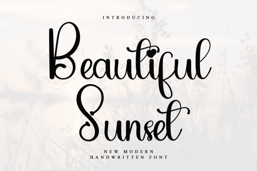 Beautiful Sunset Font · 1001 Fonts