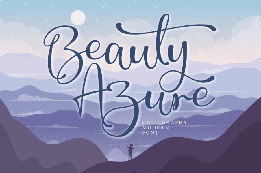 Beauty Azure Font · 1001 Fonts