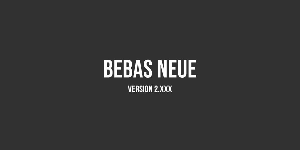 Bebas Neue Font · 1001 Fonts