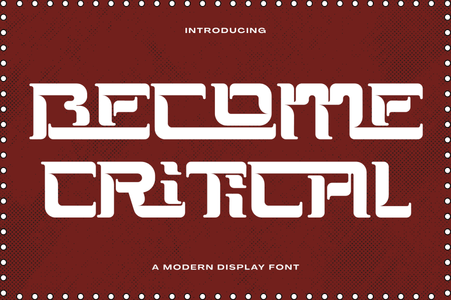 BECOME CRITICAL DEMO Font · 1001 Fonts