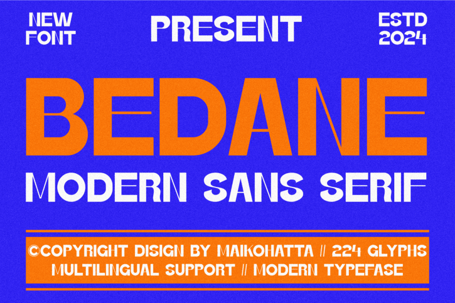 BEDANE Font · 1001 Fonts