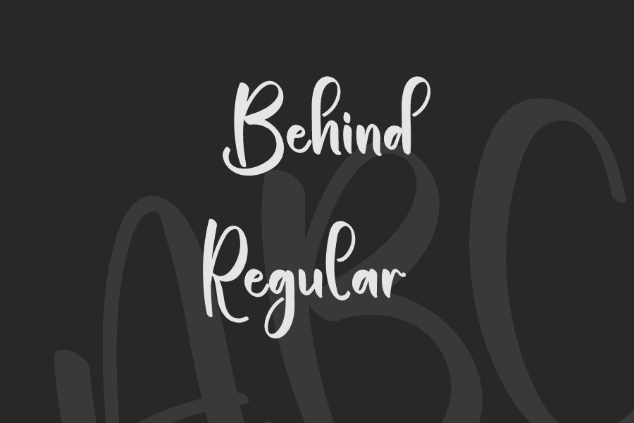 Behind Font · 1001 Fonts