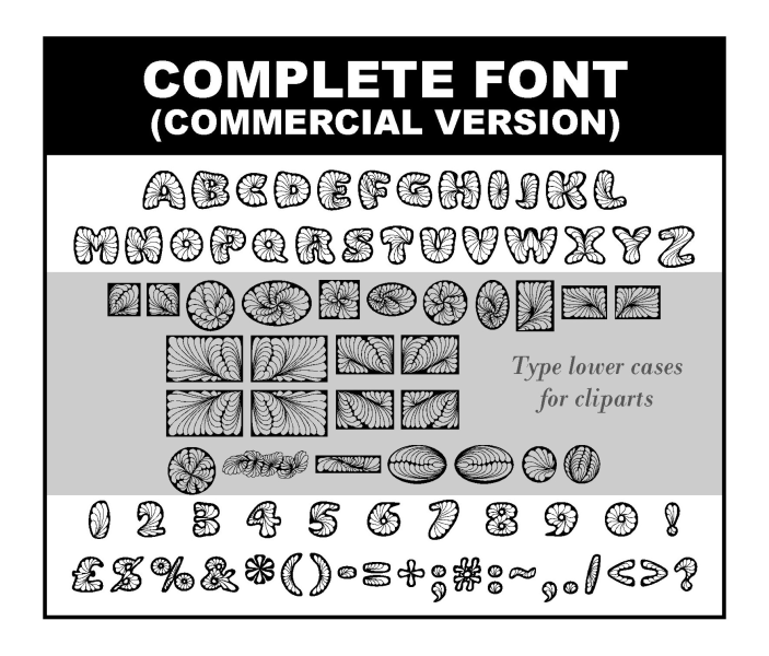 3 Free Caps Only, Zentangle Fonts · 1001 Fonts