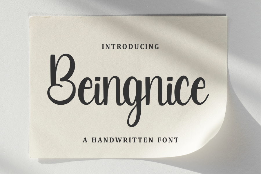 Beingnice Font · 1001 Fonts