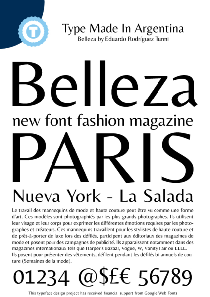 Belleza Font · 1001 Fonts
