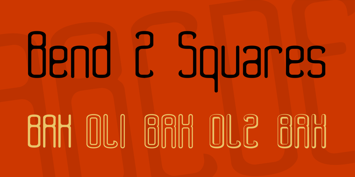 Bend 2 Squares Font Family · 1001 Fonts