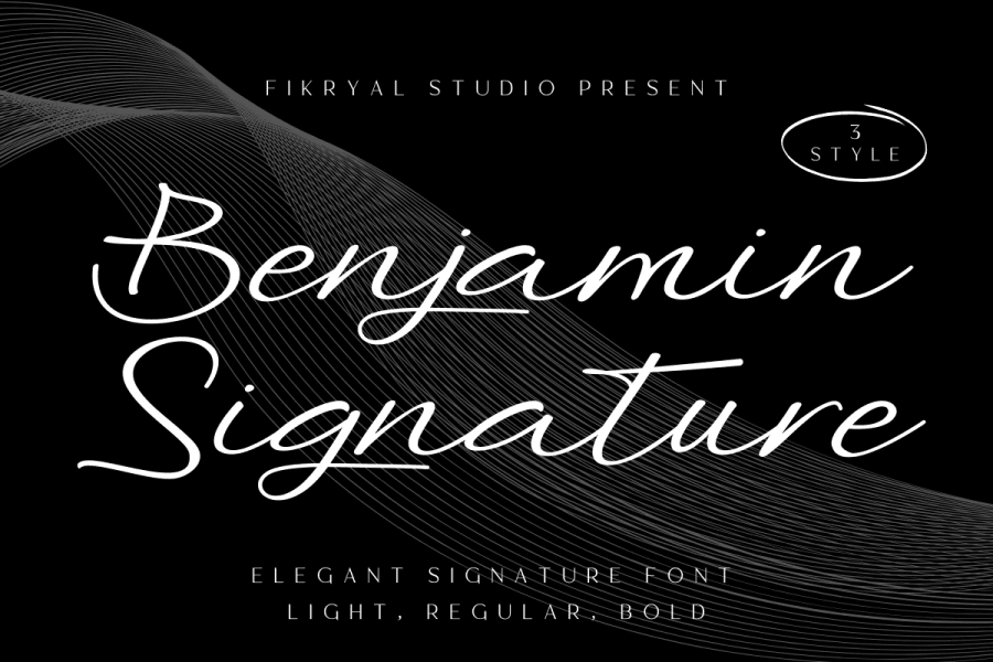 Benjamin Signature Font Family · 1001 Fonts