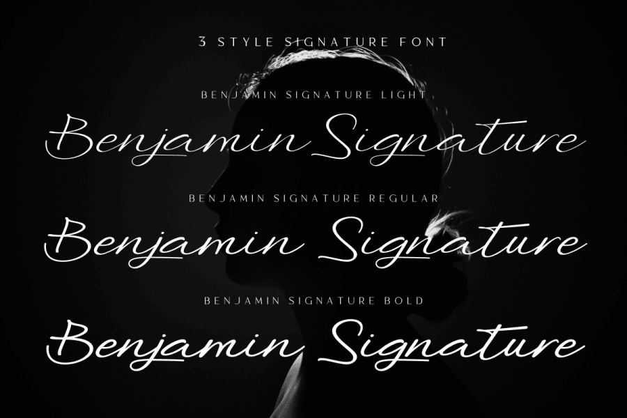 Benjamin Signature Font Family · 1001 Fonts