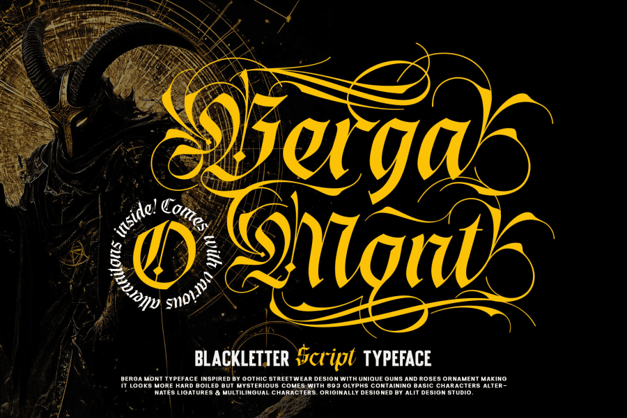 1 Free Blackletter Script, Folklore Font · 1001 Fonts