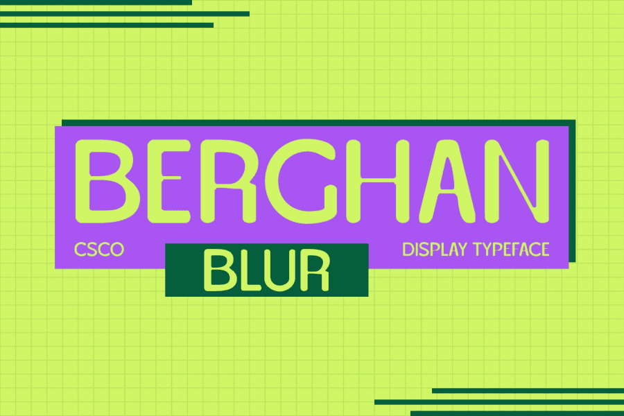 Berghan Blur Demo Font · 1001 Fonts