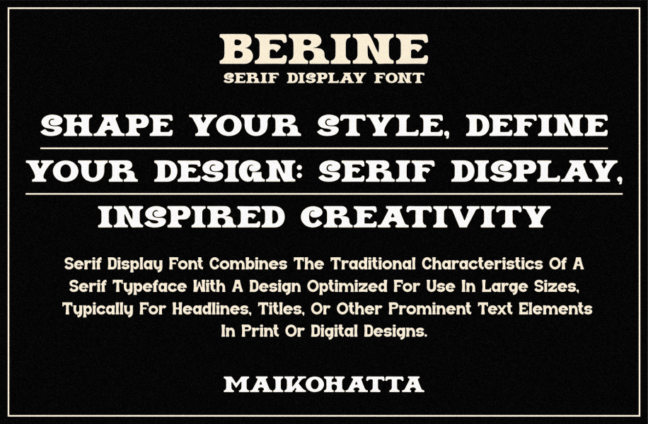 BERINE Font · 1001 Fonts