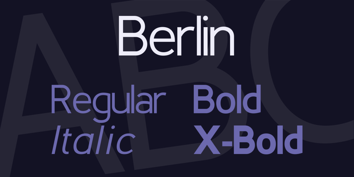 Berlin Font Family · 1001 Fonts