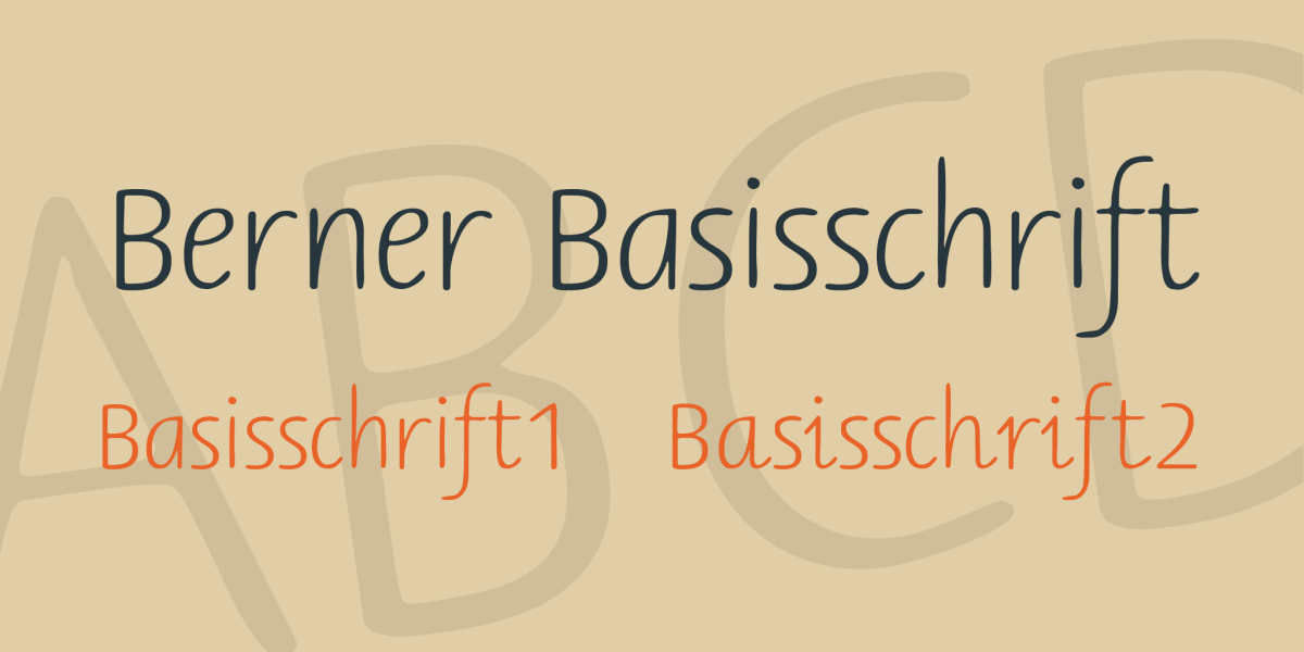 Berner Basisschrift Font Family · 1001 Fonts