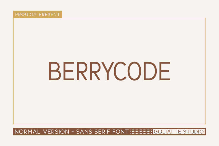 Berrycode Font · 1001 Fonts