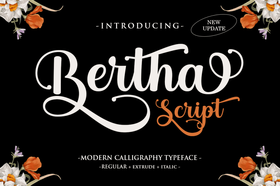 Bertha Script Font · 1001 Fonts