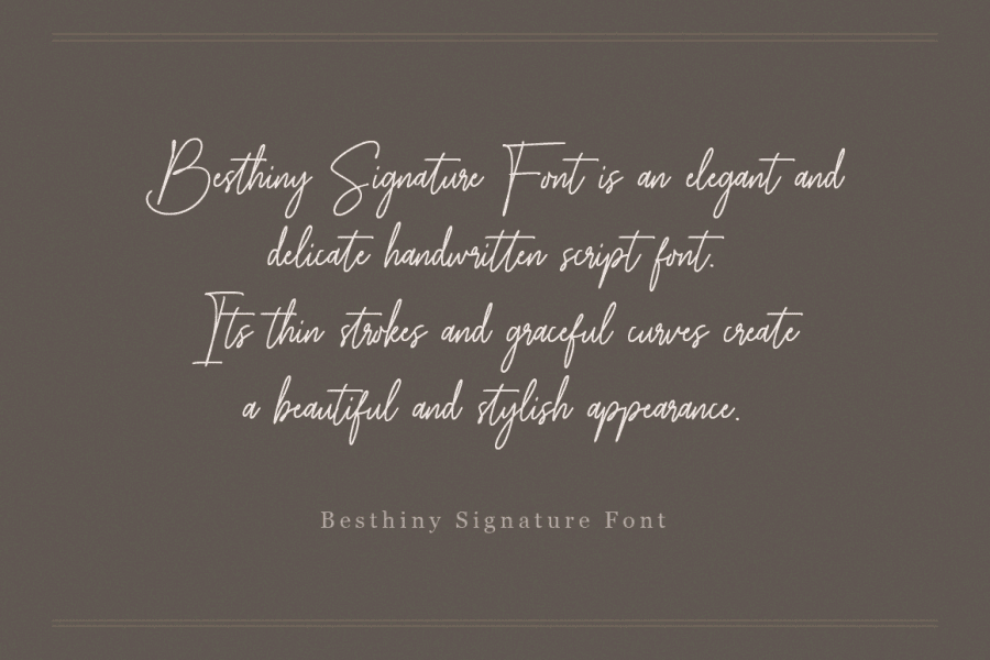 Besthiny Signature Font · 1001 Fonts