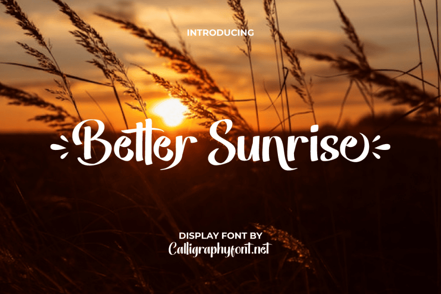 Better Sunrise Demo Font · 1001 Fonts