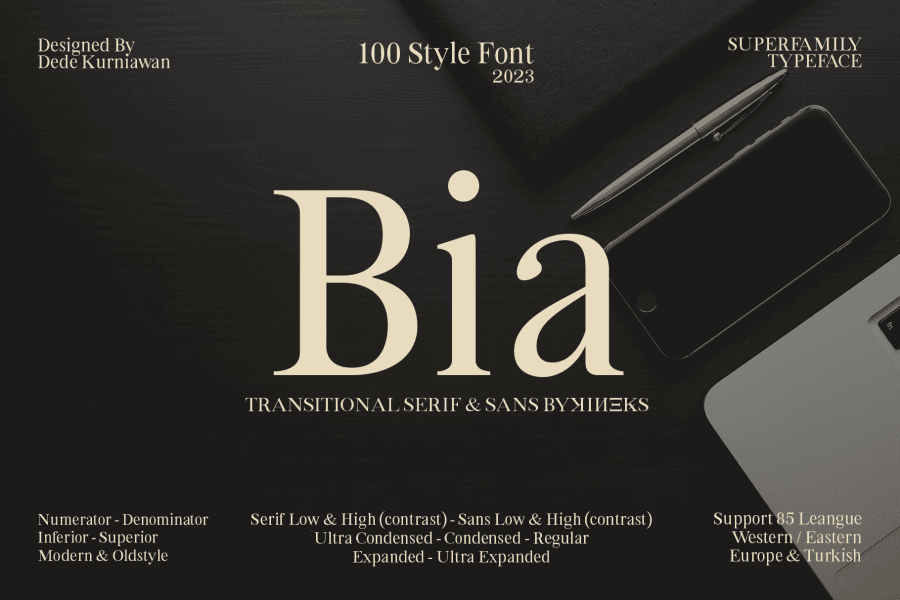 Bia Demo Font Family · 1001 Fonts
