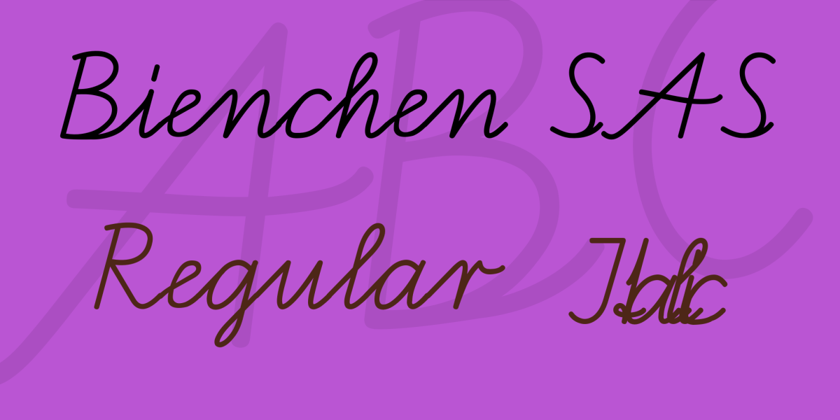 Bienchen SAS Font Family · 1001 Fonts
