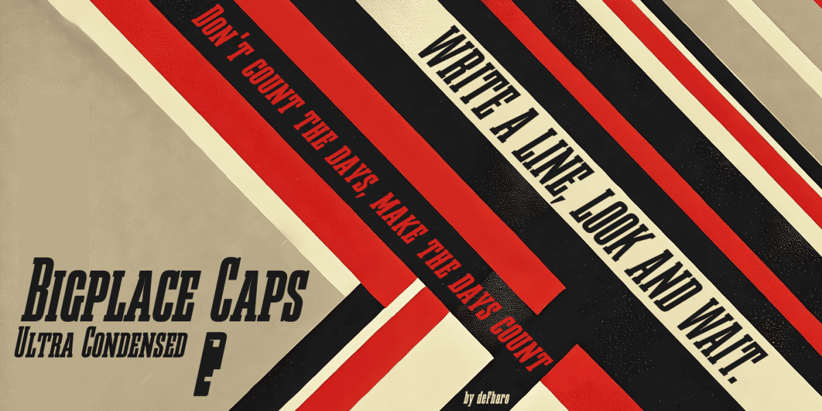 Bigplace Caps Font · 1001 Fonts