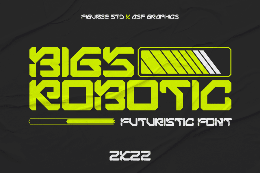 Bigs Robotic Font · 1001 Fonts