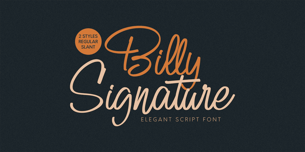 Billy Signature Font Family · 1001 Fonts