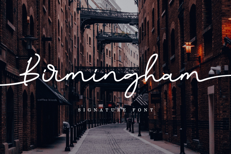 Birmingham Signature Font Family · 1001 Fonts