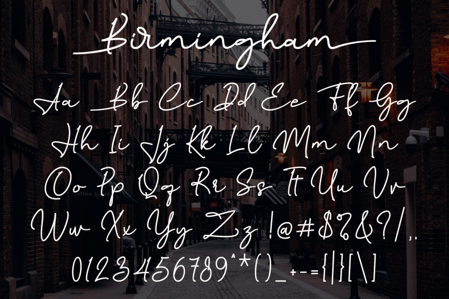 Birmingham Signature Font Family · 1001 Fonts