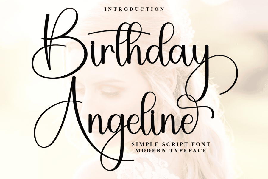 Birthday Angeline Font · 1001 Fonts