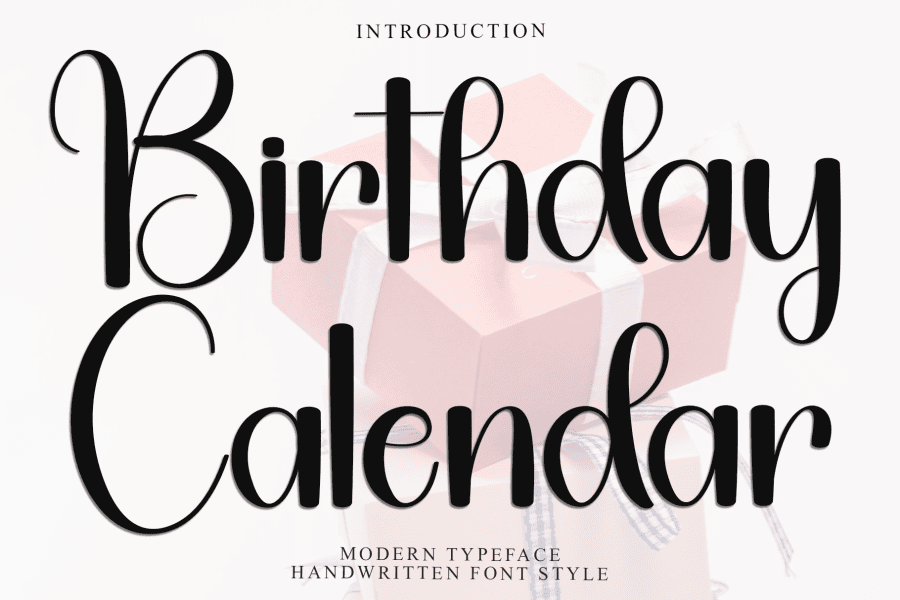 Birthday Calendar Font · 1001 Fonts