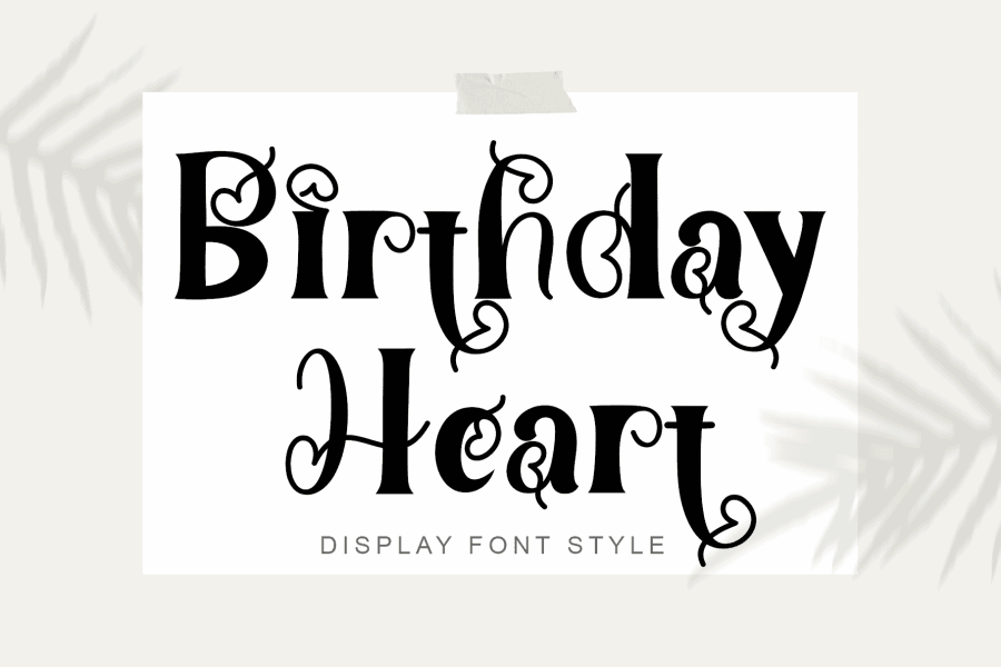 Birthday Heart Font · 1001 Fonts