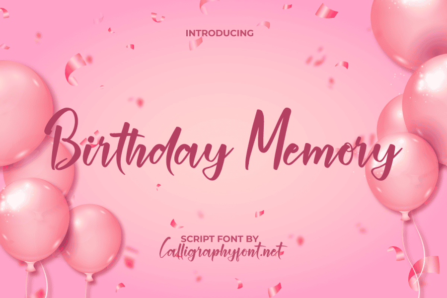 Birthday Memory Demo Font · 1001 Fonts