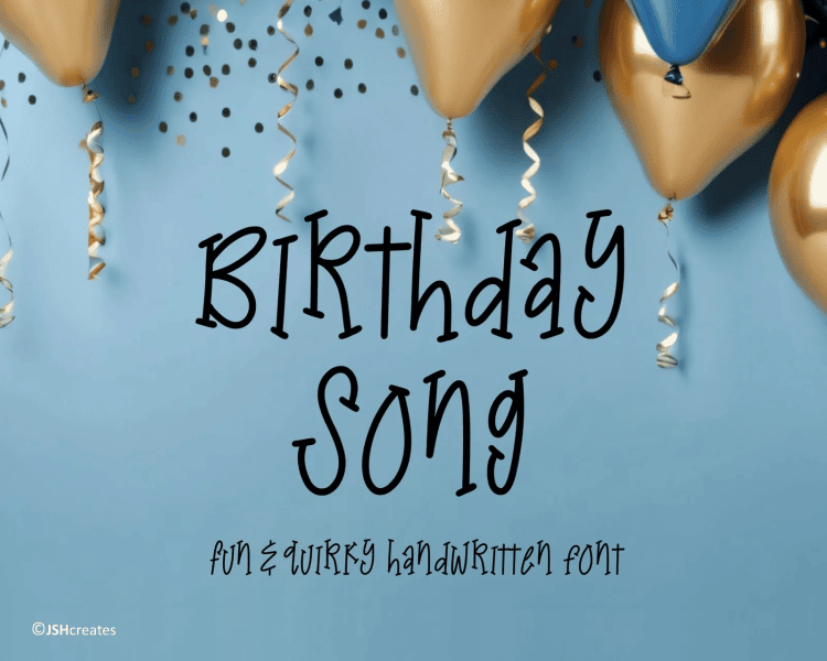 Birthday Song Font · 1001 Fonts