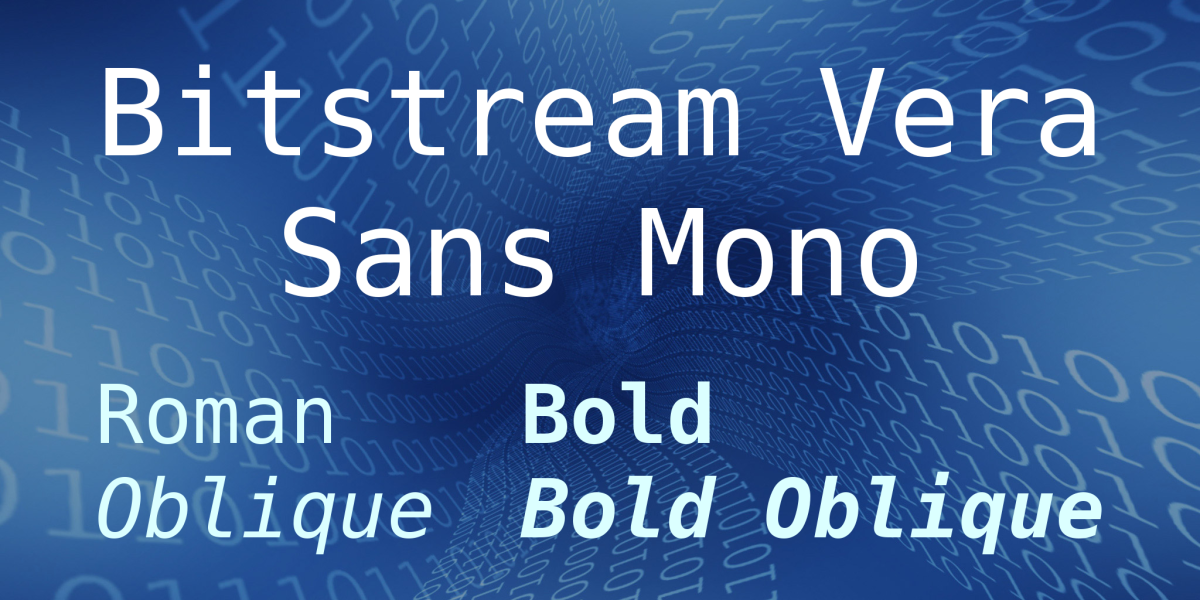 Bitstream Vera Sans Mono Font Family · 1001 Fonts