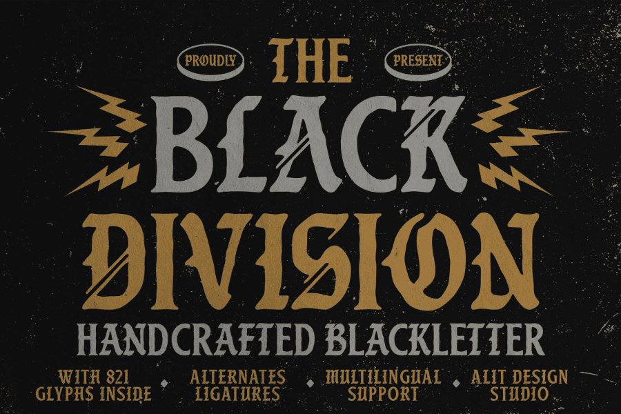 Black Division Font · 1001 Fonts