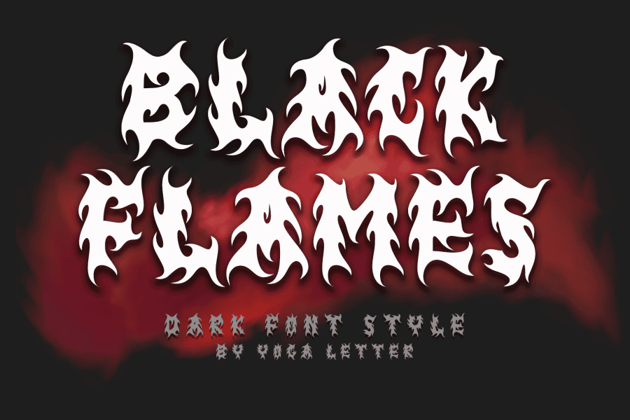 BLACK FLAMES Font · 1001 Fonts